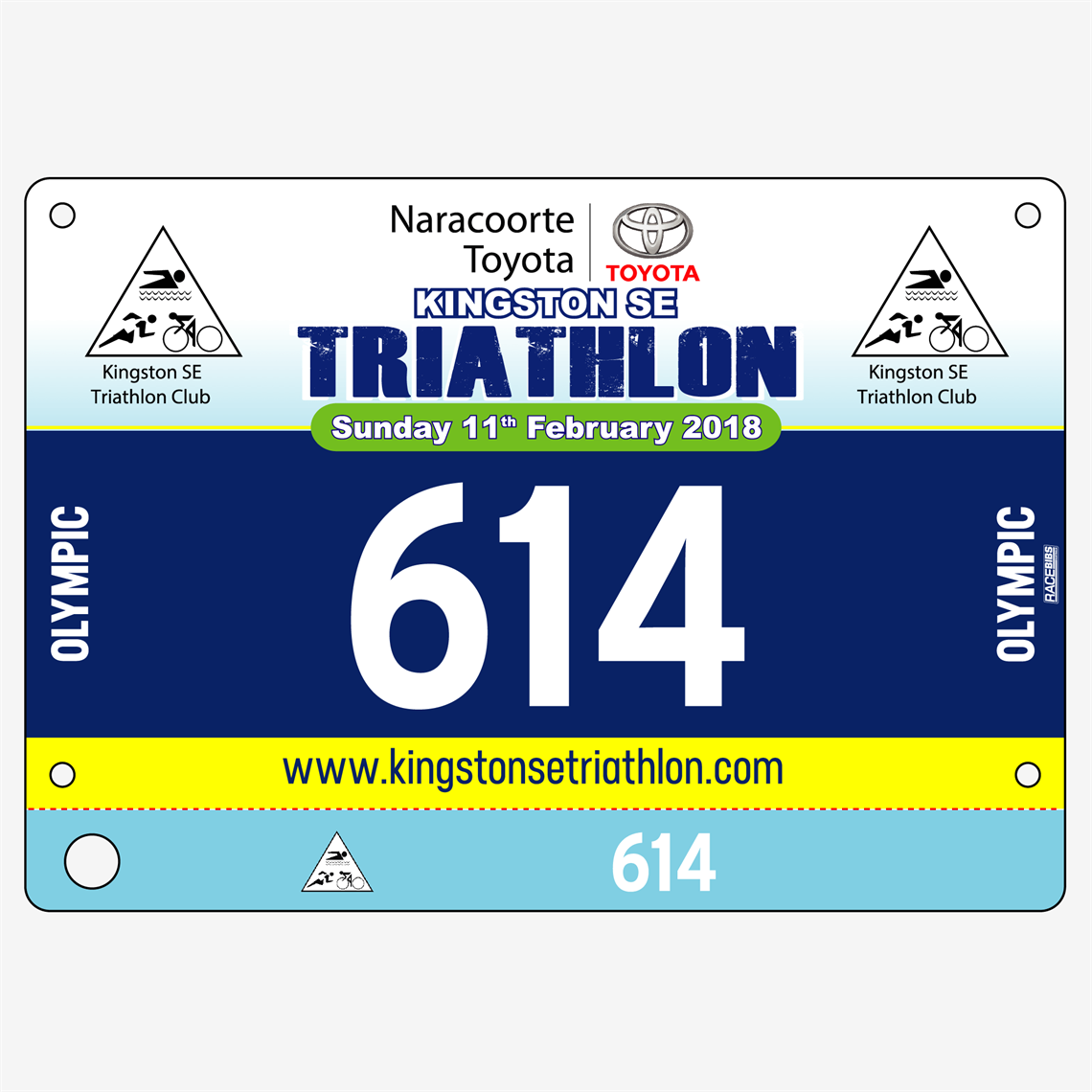 Race Bibs Australia - Full Colour One Sided Race Bibs with Tear off Tags