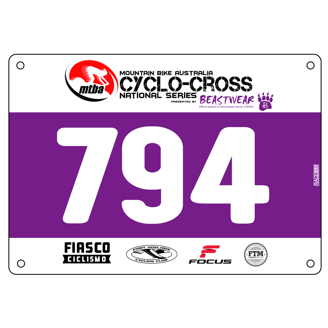 Race Bibs Australia - Full Colour One Sided Race Bibs